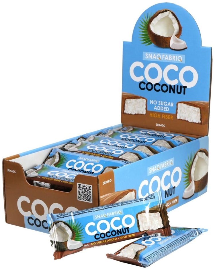 Купить Snaq Fabriq Coconut батончик протеиновый со вкусом кокос 30 шт ...