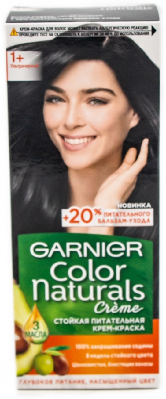 Купить Garnier Color Naturals крем-краска 1+ черный 110 мл в Алматы ...
