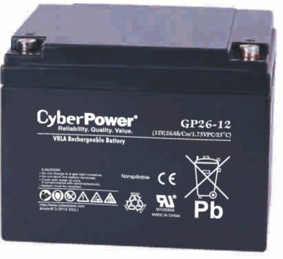 Купить Аккумулятор CyberPower GP 26-12 черный в Алматы – Магазин на ...