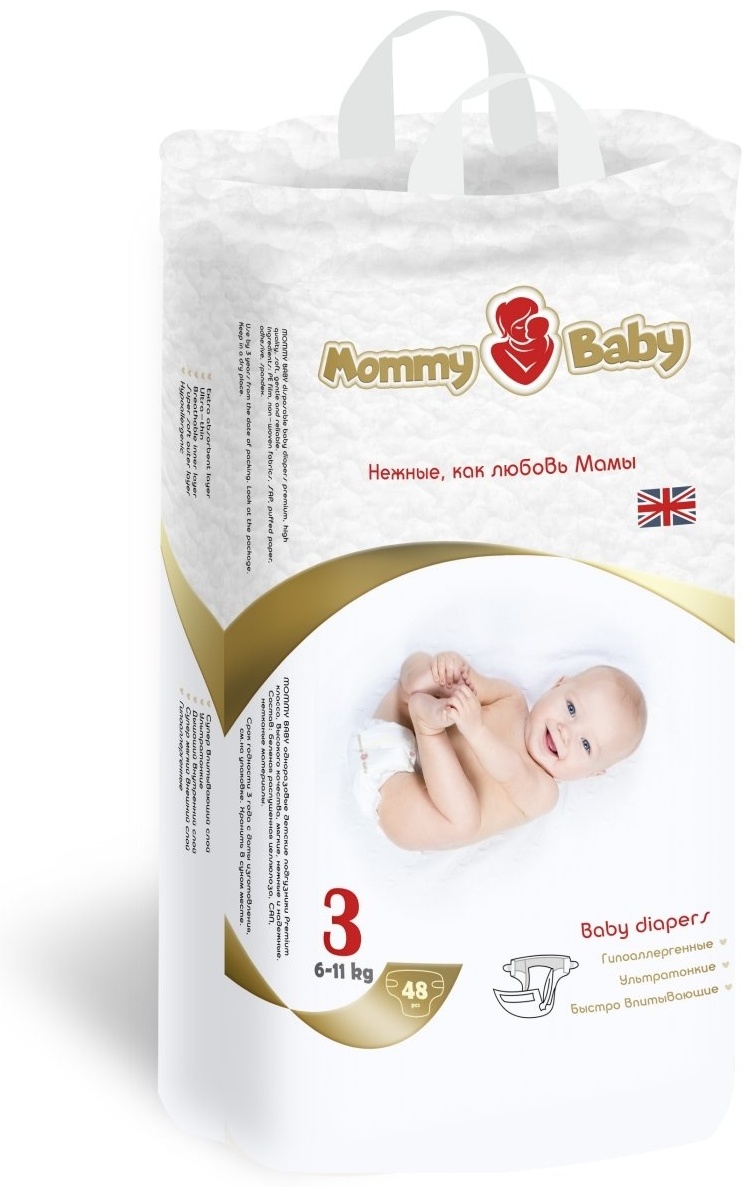 Купить Подгузники Mommy Baby 3, 48 шт в кредит в Алматы – Kaspi Магазин