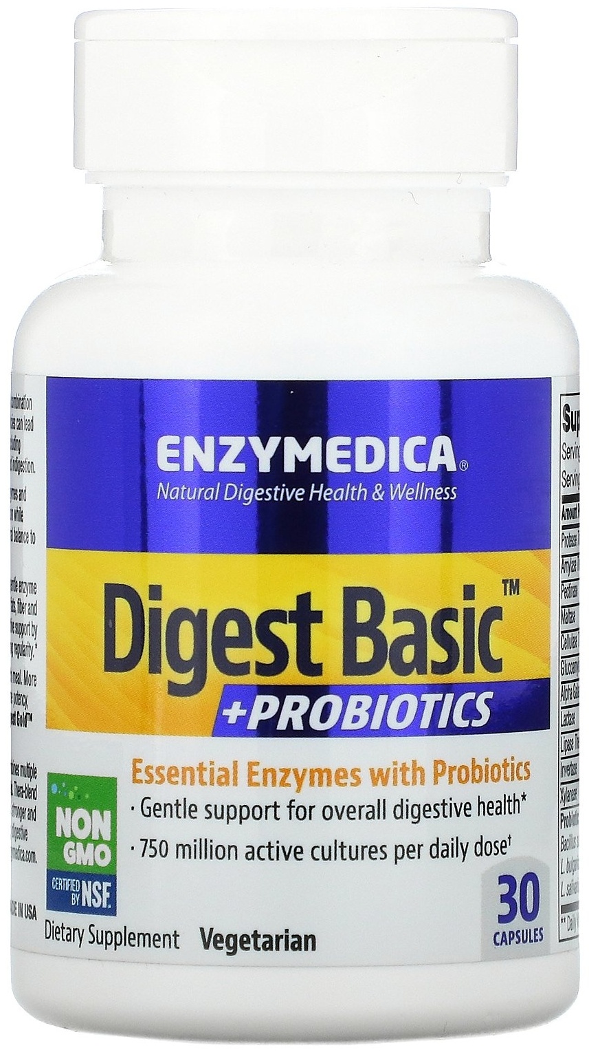 Купить Enzymedica пробиотик Digest Basic Probiotic 30 капсул в Алматы ...