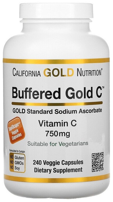 Купить California Gold Nutrition витамин Buffered Gold Vitamin C 750 mg ...