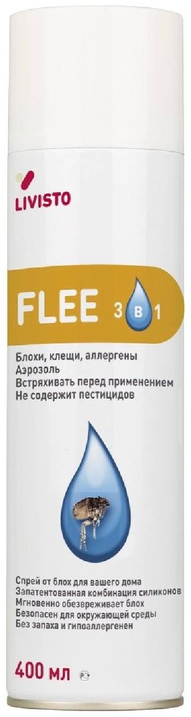 Купить Средство Livisto Flee 3 в 1 спрей от блох, от клещей, от ...
