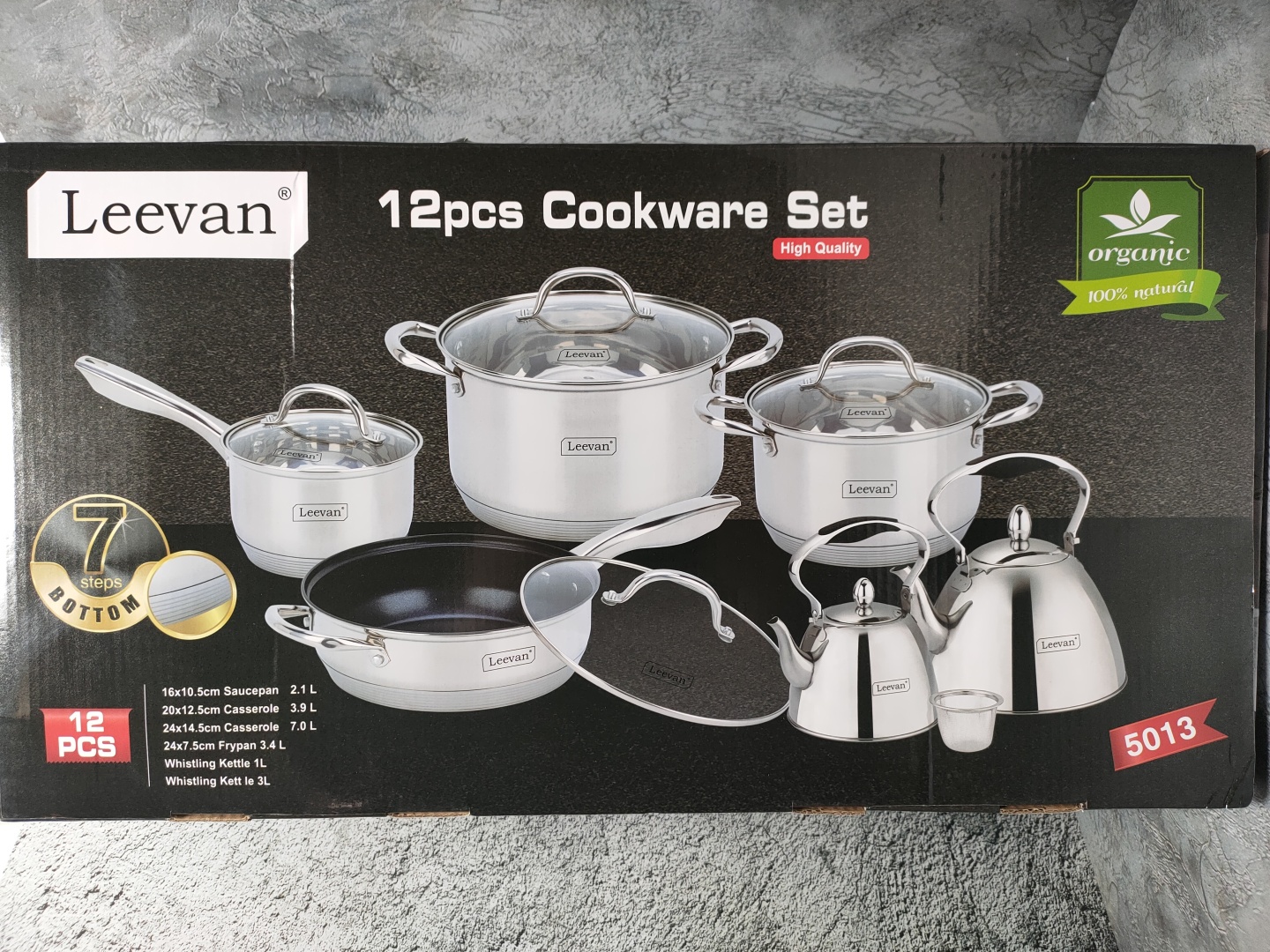 Купить Leevan набор кастрюль 5013 12 в 1 в Алматы – Магазин на Kaspi.kz