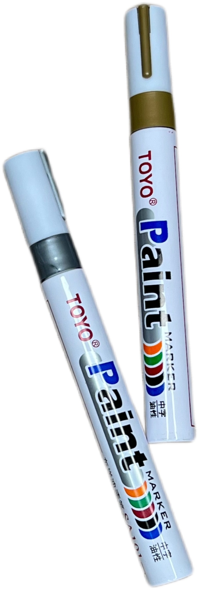 Купить Маркер TOYO TOYO Paint Marker, 2 шт, 2 мм, Золото, серебро в ...