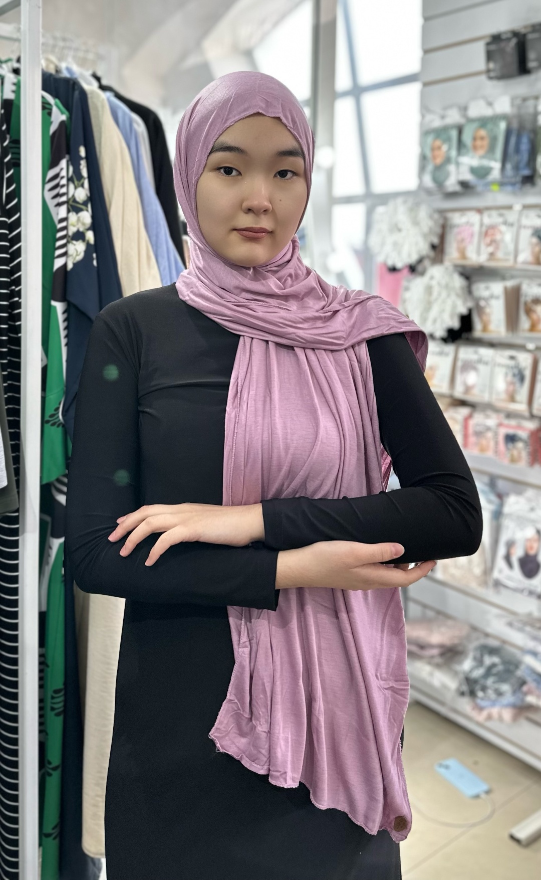 Купить Шарф Hidjab style трикотаж 160 x 60 см в Алматы – Магазин на Kaspi.kz