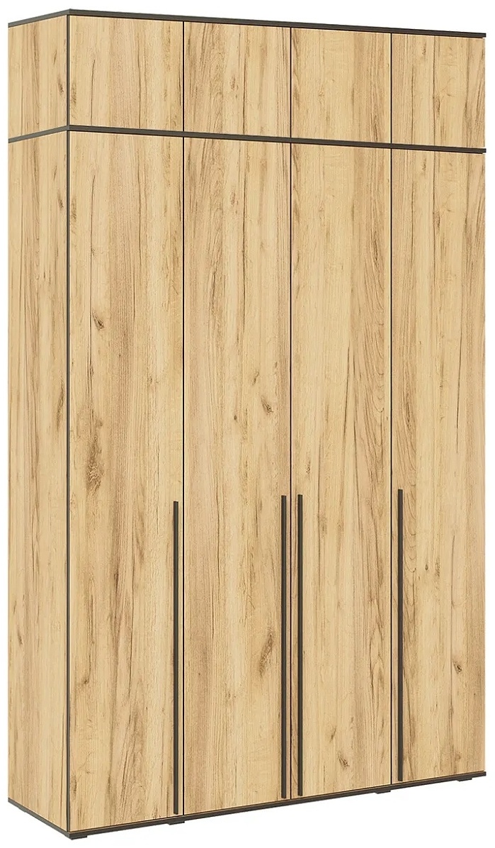 Купить Распашной шкаф МИФ 4 х ств с Антресолью 160x265 4х51 см коричневый в Алматы Магазин