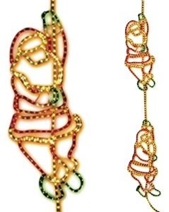 Купить Световая фигура Star Trading AB 800-22 Дед Мороз на канате в ...