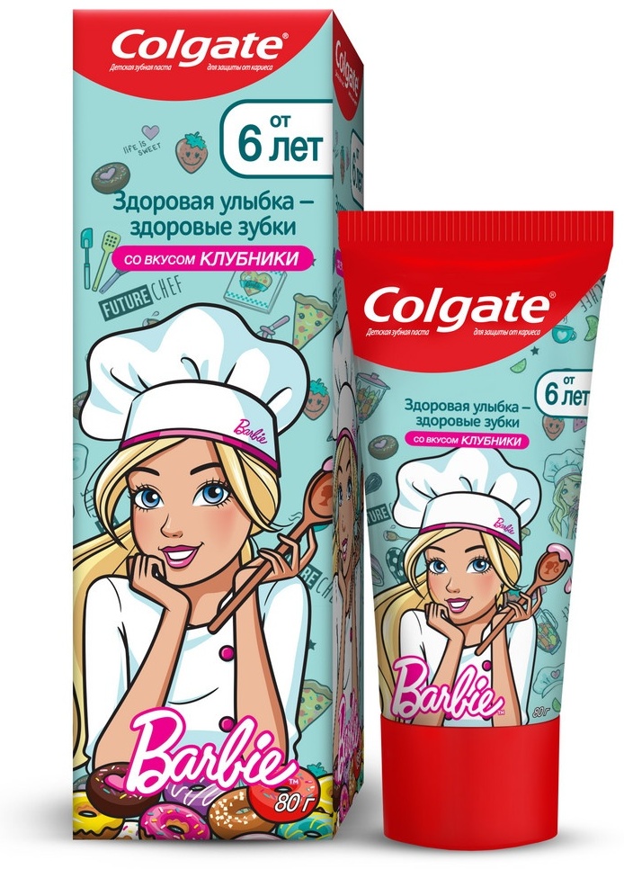 Купить Colgate зубная паста Barbie со вкусом клубники 80 г в кредит в Алматы – Kaspi Магазин
