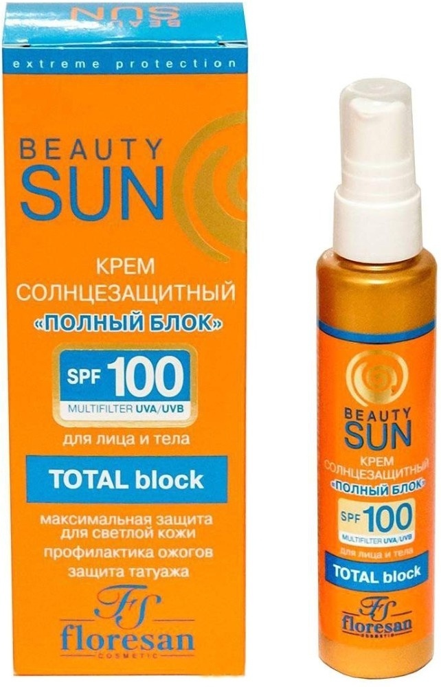 Купить Floresan Beauty Sun Полный блок SPF100 крем для тела 75 мл в ...