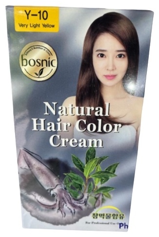 Купить BOSNIC Natural Hair Color Cream Y-10 Very Light Yellow блондин ...