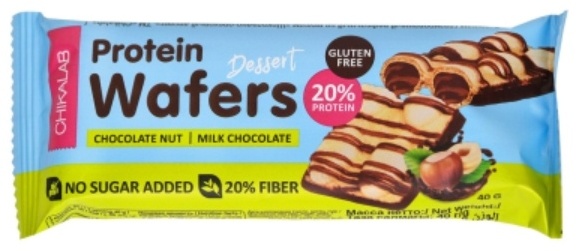 Купить CHIKALAB Protein Wafers батончик протеиновый шоколадно-ореховый ...