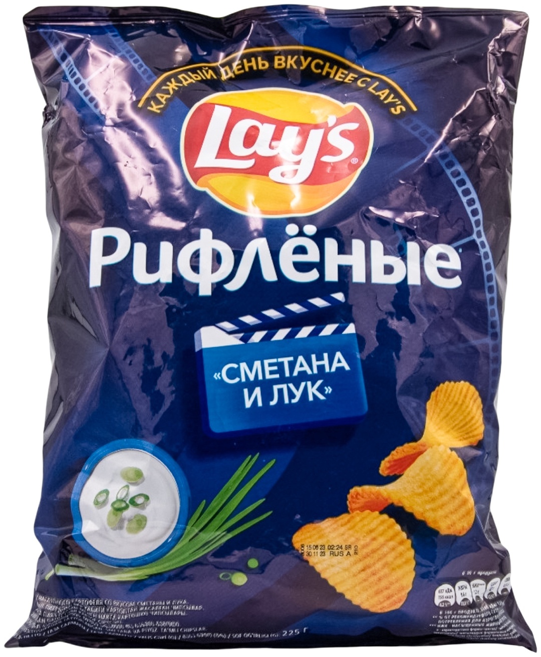Купить Чипсы Lay’s картофельные Рифленые Сметана и лук 225 г в Алматы – Магазин на Kaspi.kz