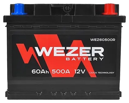 Купить Аккумулятор WEZER WEZ60500R аккумуляторная батарея 60Ah 500A +справа 242/175/190 60 ...
