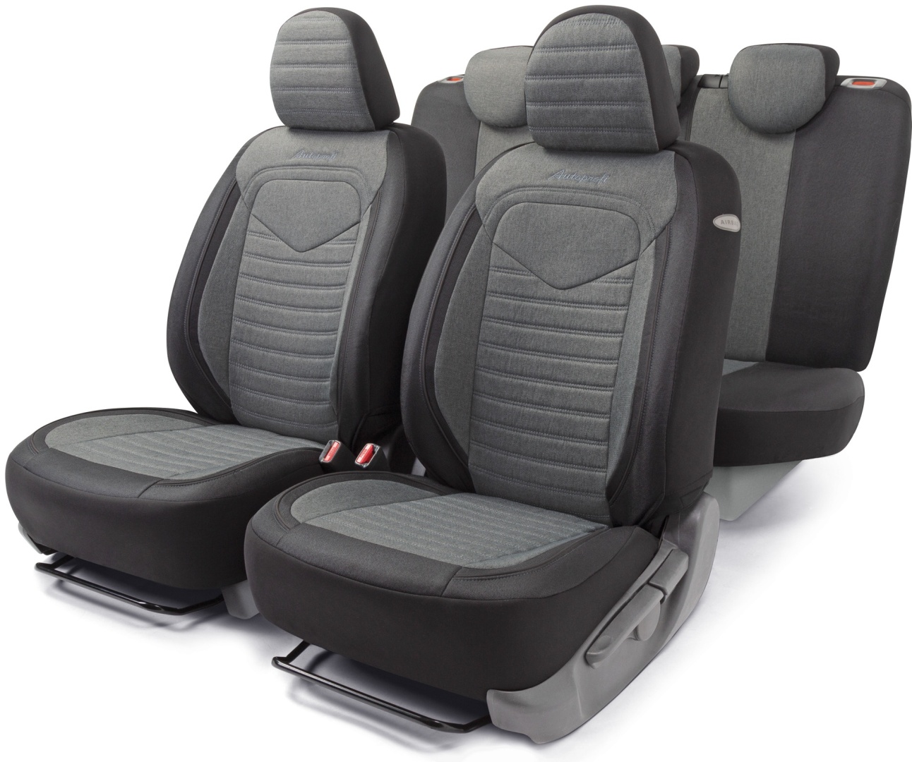 Купить AUTOPROFI чехлы универсальные Linen LIN-1505 BK/GY чёрный, серый ...