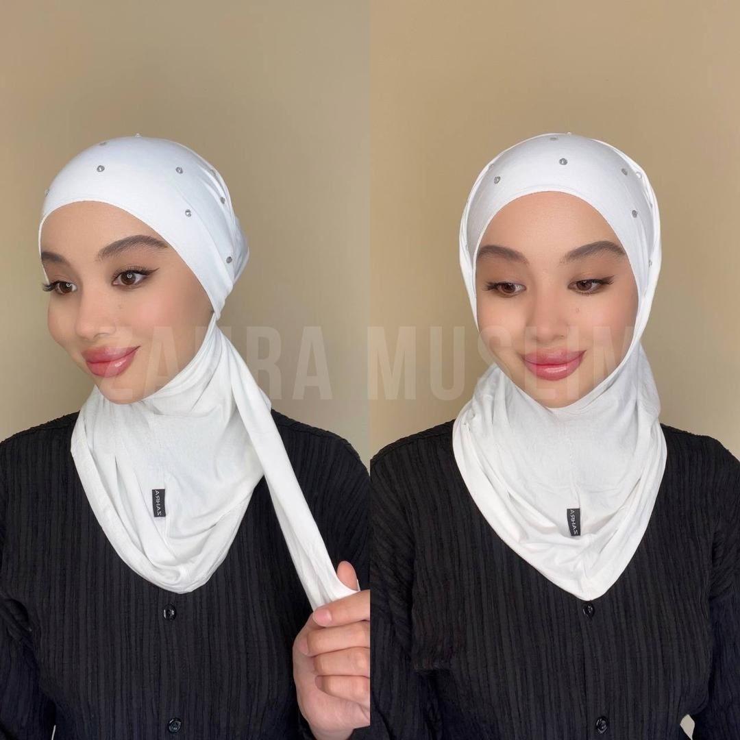 Купить Хиджаб Zahra размер универсальный, белый в Алматы – Магазин на Kaspi.kz