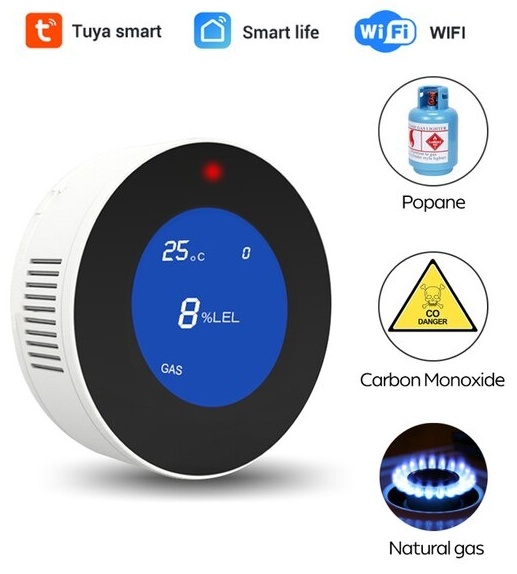Купить Датчик утечки газа Wi Fi 2145dk белый в Алматы Магазин на Kaspi Kz