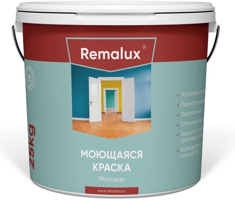 Купить Краска Remalux акриловая моющаяся 3 кг, белый в кредит в Алматы ...