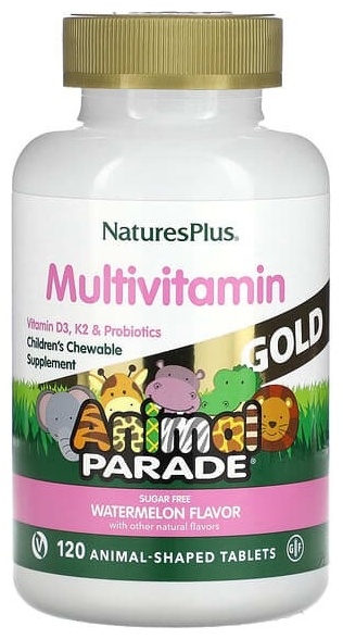 Купить NaturesPlus, Source of Life Animal Parade Gold, со вкусом арбуза ...