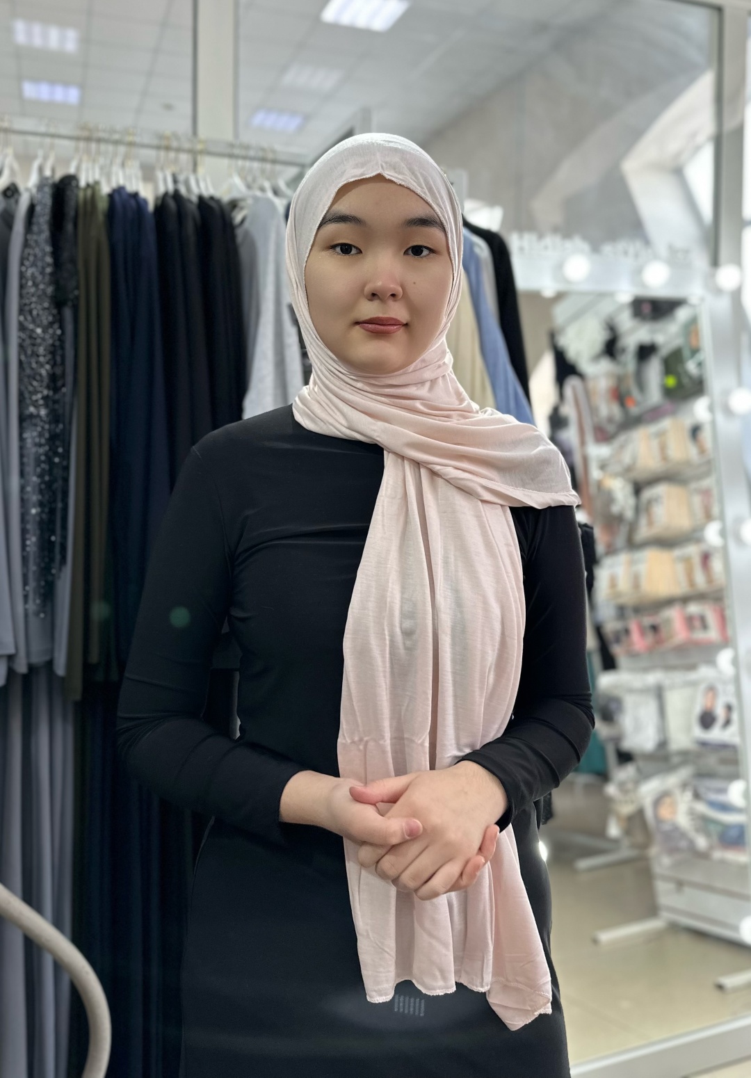 Купить Шарф Hidjab style 000218 трикотаж 160 x 60 см в Алматы – Магазин на Kaspi.kz