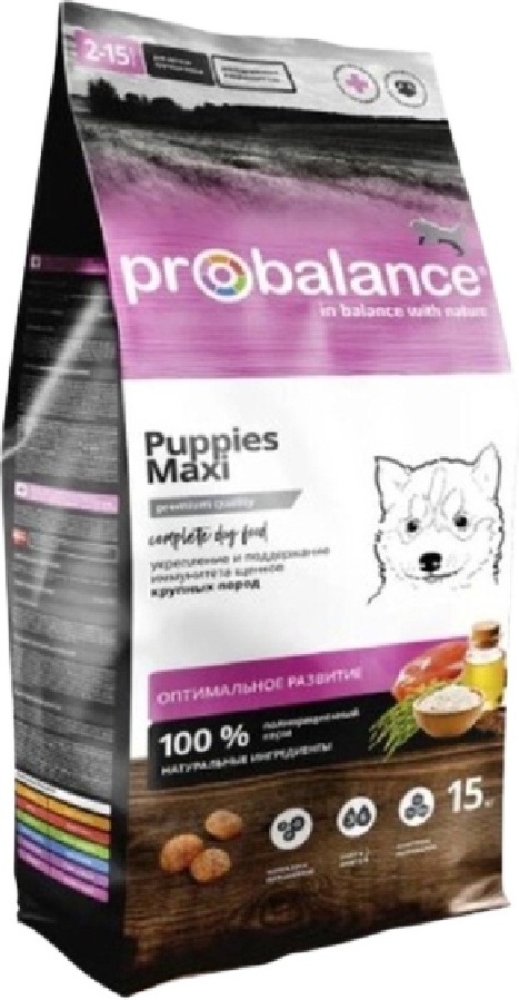 Купить Корм Probalance Puppies Maxi для щенков крупных пород 15 кг в ...