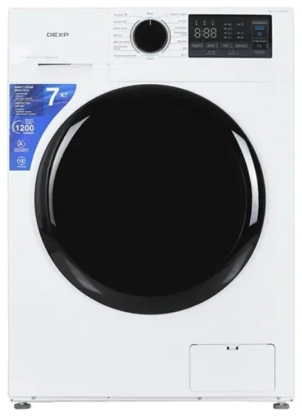 Купить Стиральная машина DEXP WM-F712DMA/WBSI белый в Алматы – Магазин на Kaspi.kz