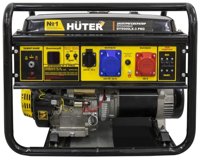 Купить Электростанция бензиновая Huter 7.8 кВт 3 (380/220 В), DY9500LX-3 PRO 64/1/77 в Алматы ...