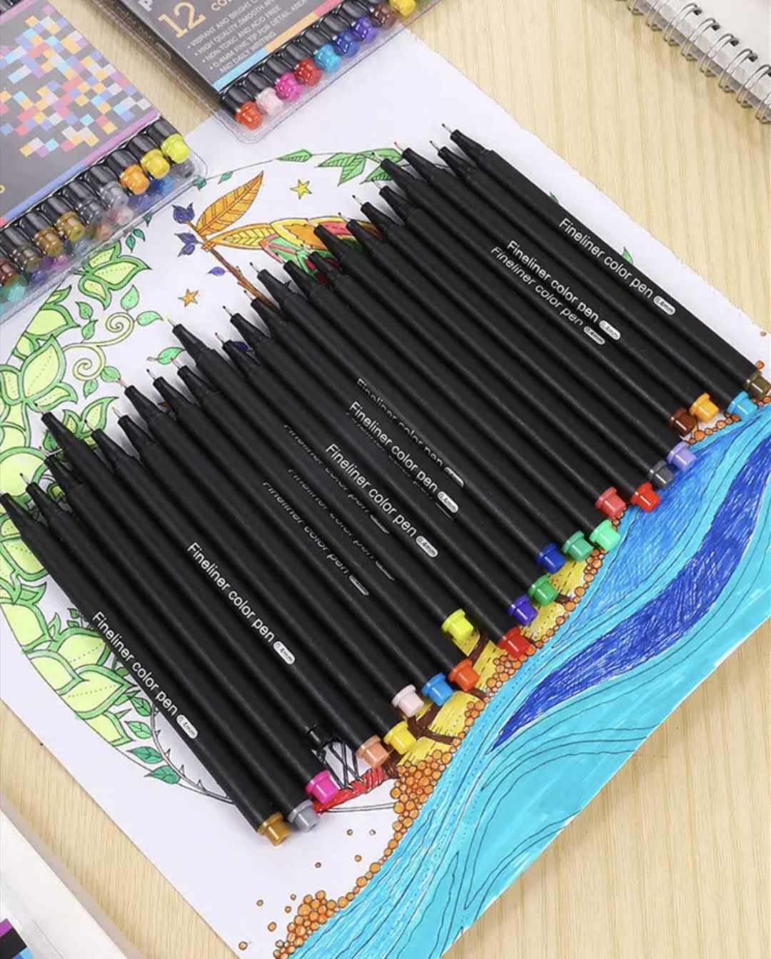 Купить Ручка линер Цветные ручки 36 шт, 0.4 мм, цвет чернил мультиколор ...