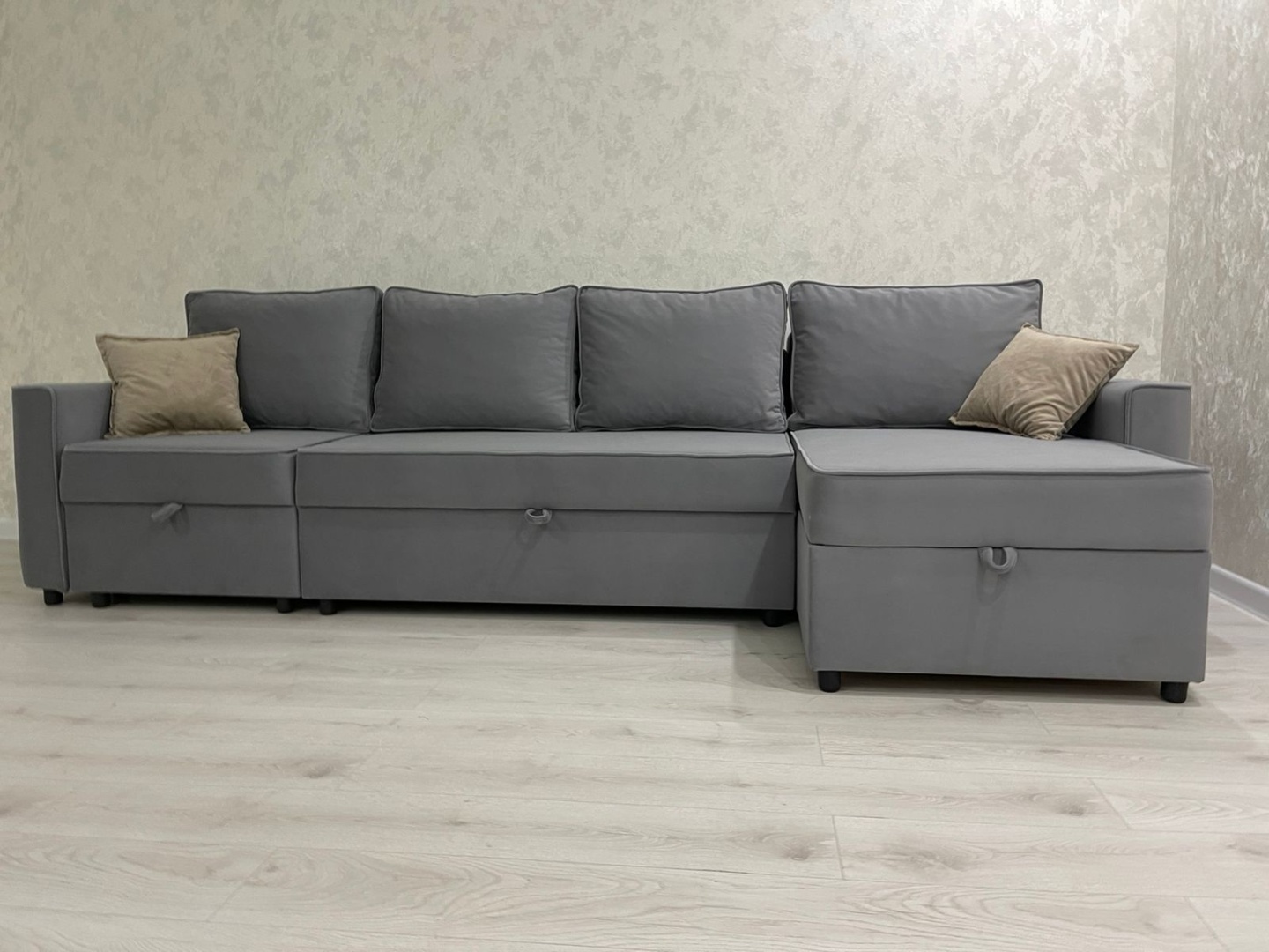 Купить DivanovicH DIV211026 диван, обивка велюр, 80x330x95 см в Алматы ...