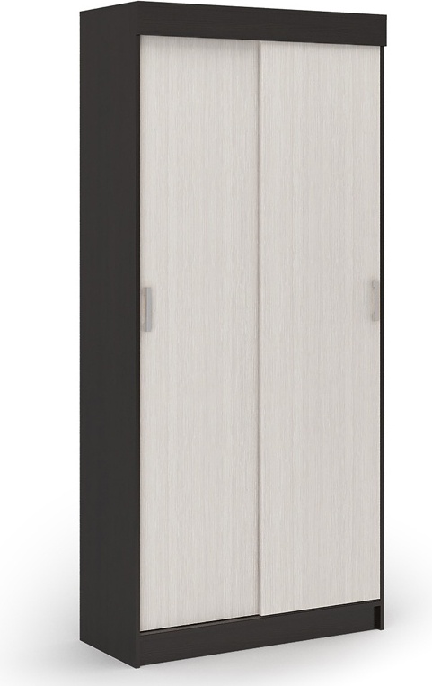Купить Шкаф-купе Стендмебель Евро, 100x210х41.6 см, белый, коричневый в ...