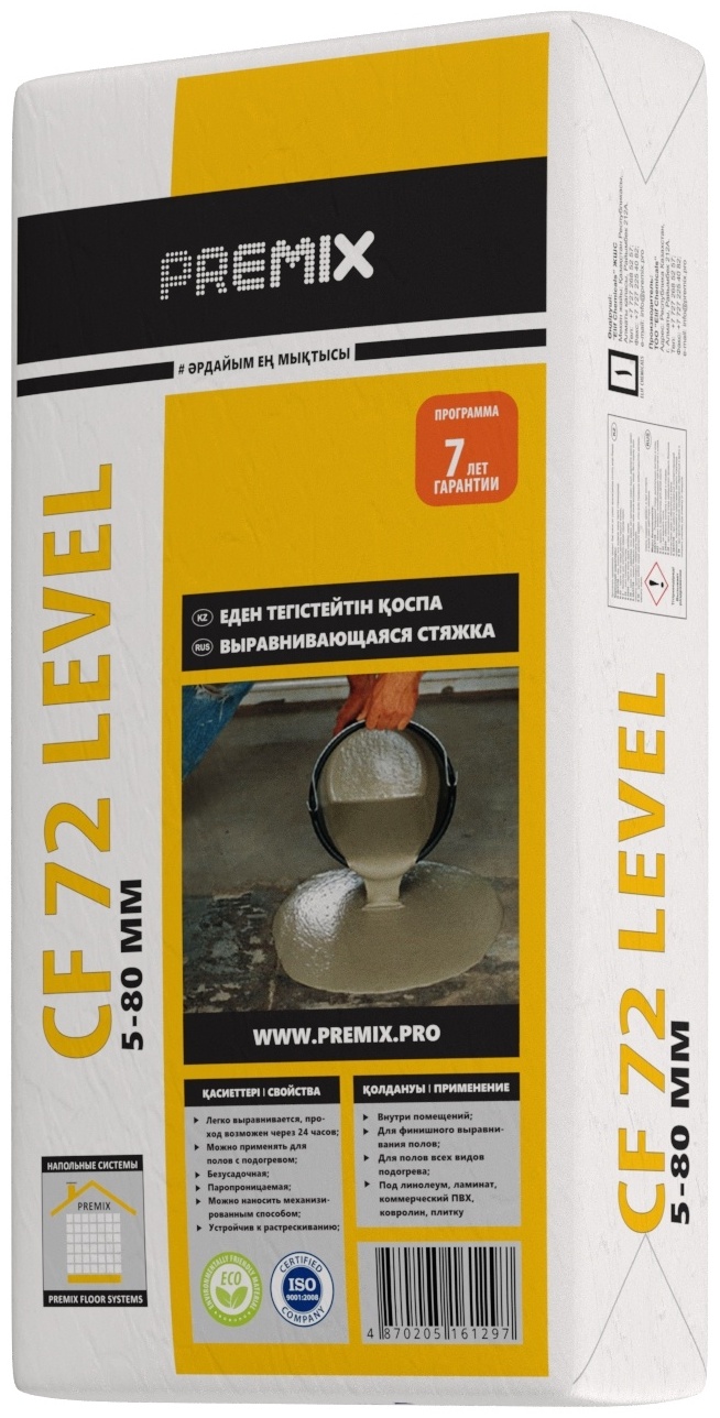Купить Premix стяжка CF72 Level, 25 кг в Алматы – Магазин на Kaspi.kz