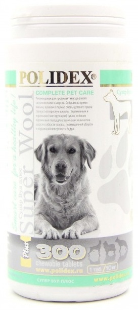 Купить Polidex витамины Полидекс Супер Вул плюс 300 таблеток в Алматы ...
