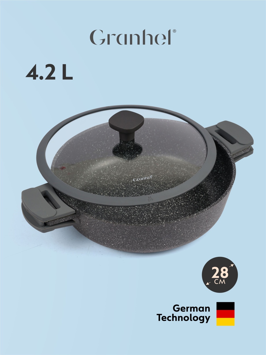 Купить Сковорода сотейник Granhel Nature Series BCE1728 (BL) 28 ...