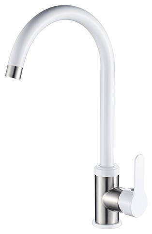 Купить Смеситель для кухни (мойки) Casela CL74105W цвет белый, хром ...