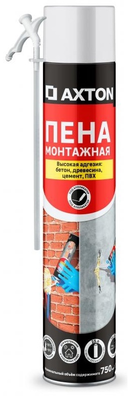 Купить Axton пена всесезонная, 750 мл 1 шт в Алматы – Магазин на Kaspi.kz