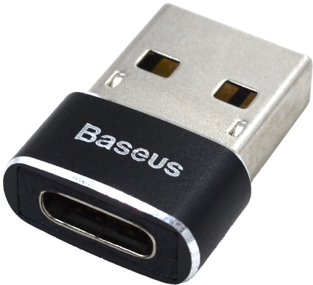 Купить Переходник Baseus USB 2.0 (M), USB TypeC (F) черный в Алматы ...