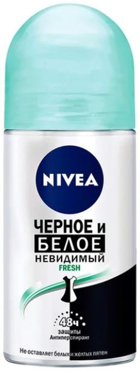 Купить NIVEA Черное и Белое невидимый Fresh антиперспирант для мужчин 50 мл в Алматы – Магазин ...