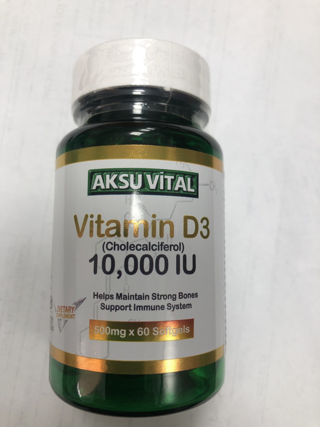 Купить Aksu Vital Vitamin D3 10 000 IU капсулы 60 шт в Алматы – Магазин ...