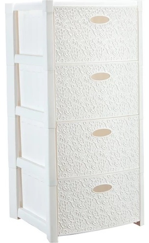 Купить Комод Комод М-ПЛАСТИКА 36x36x76 см, пластик, Стиль Кружево ...