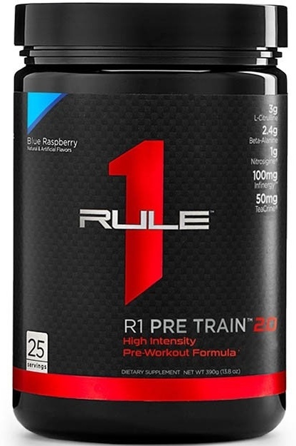 Купить Предтренировочный комплекс Rule 1 R1 Pre Train 2.0 Голубика 390 ...