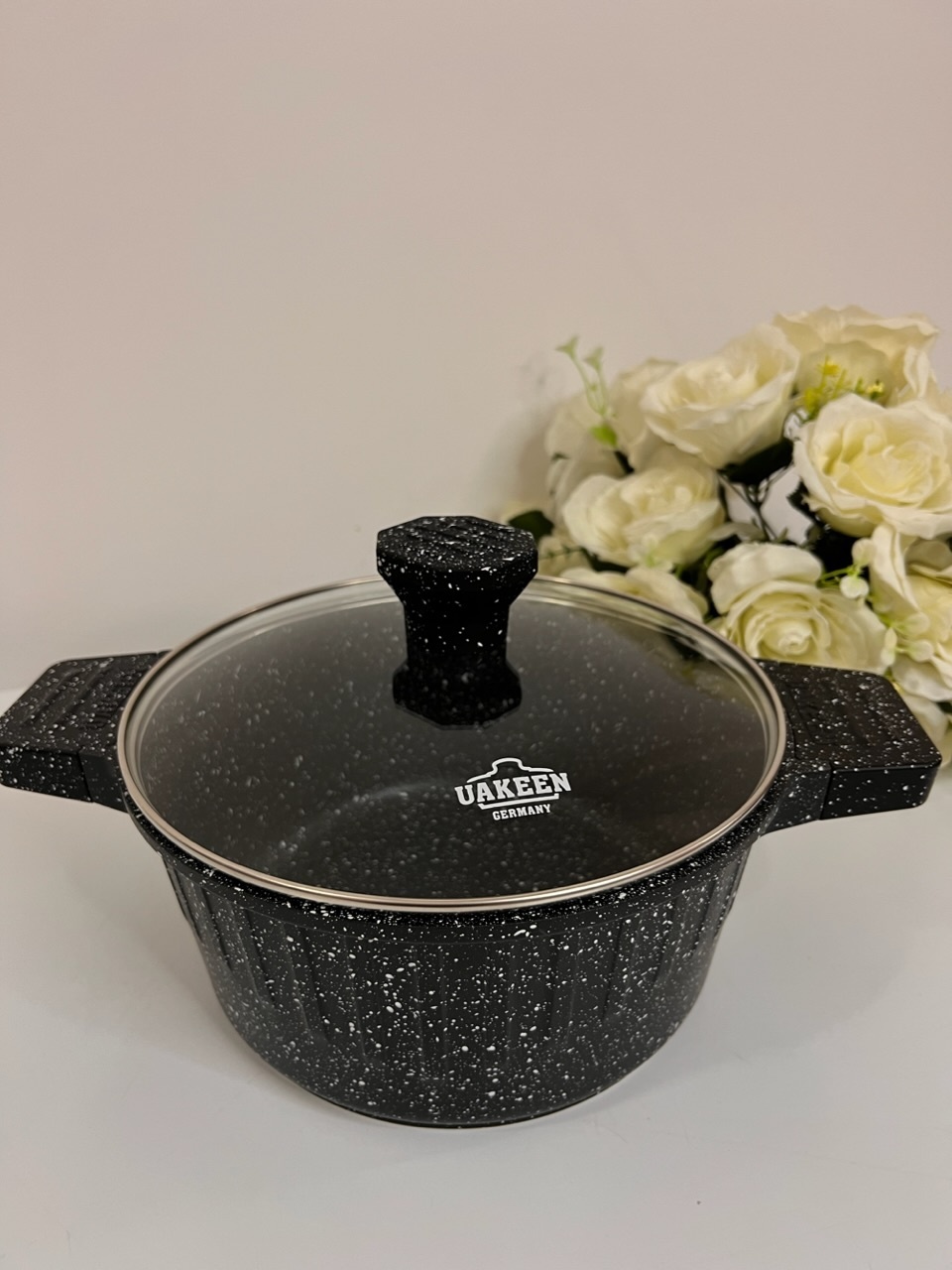 Купить Uakeen кастрюля VK-824 гранит 4 л в кредит в Алматы – Kaspi Магазин