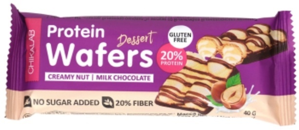 Купить CHIKALAB батончик протеиновый Protein Wafers сливочно-ореховый ...
