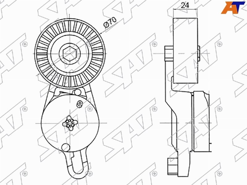 Купить SAT натяжитель приводного ремня ST1662036010 в Алматы – Магазин ...