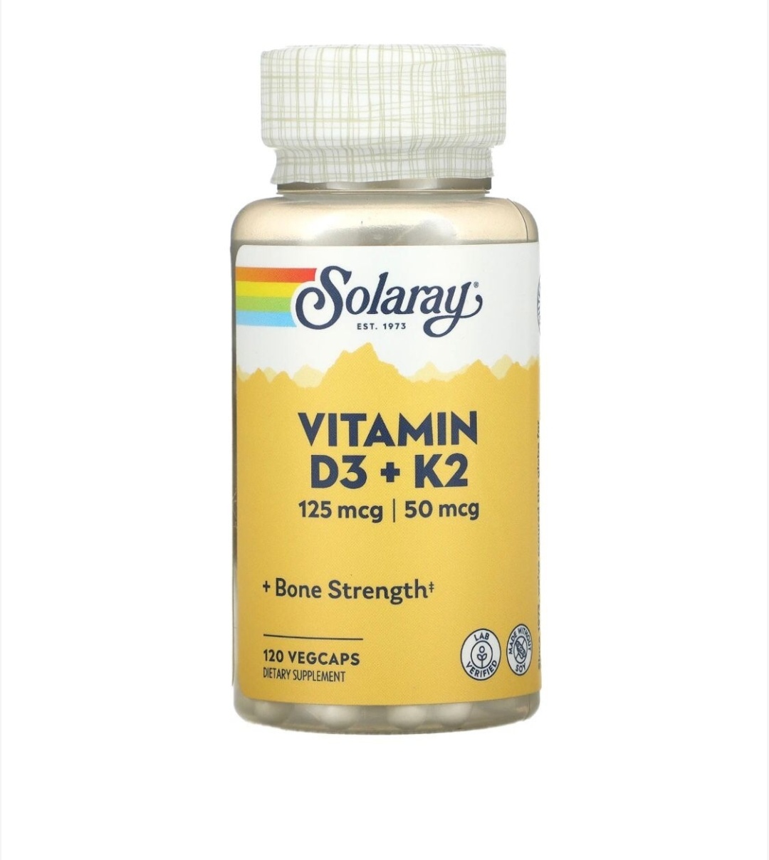 Купить Solaray витамин Vitamin D3 и K2 125 mcg/ 50 mcg 120 капсул в ...