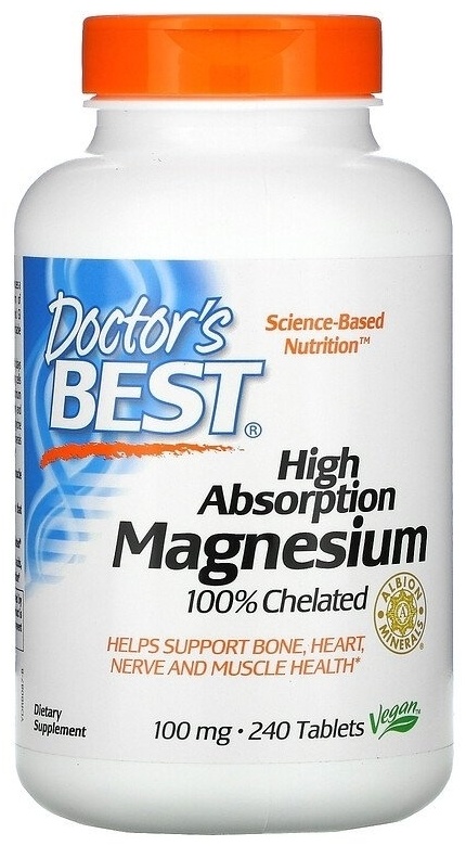 Купить Doctor's Best минерал High Absorption Magnesium 100 mg 240 ...