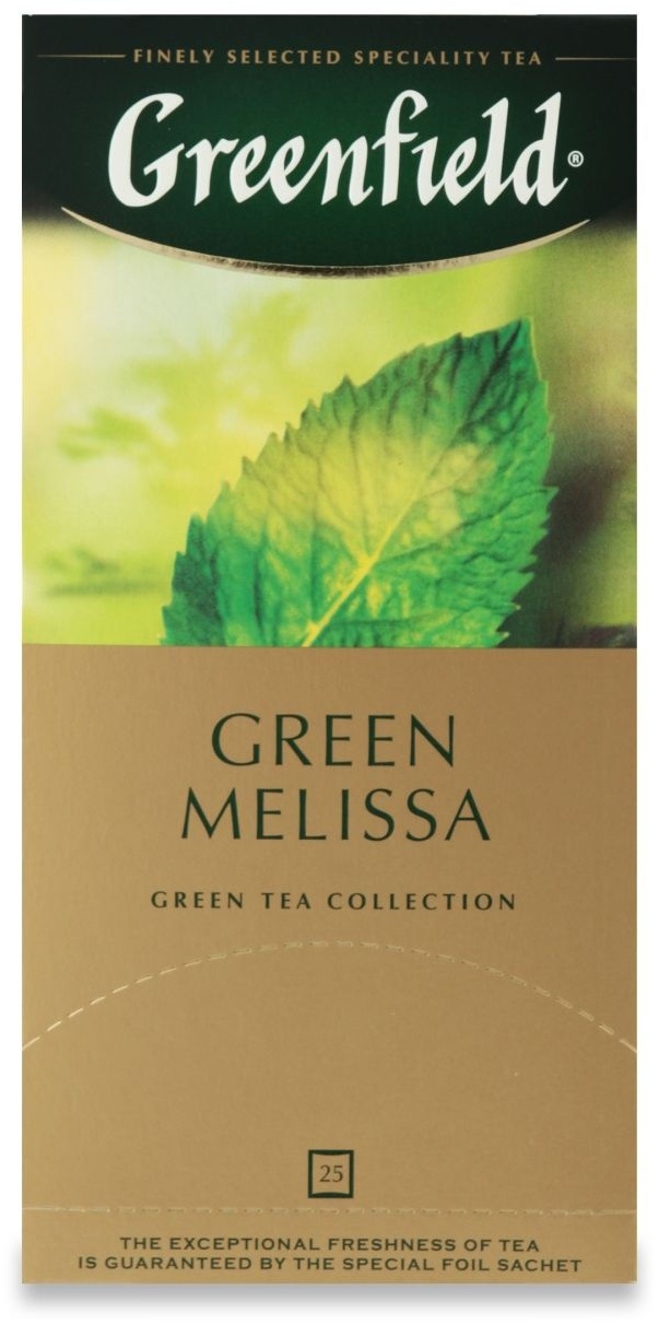 Купить Чай Greenfield зеленый Green Melissa 25 пакетиков в Алматы ...