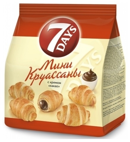 Купить 7 Days мини-круассан С кремом какао 200 г в Алматы – Магазин на ...