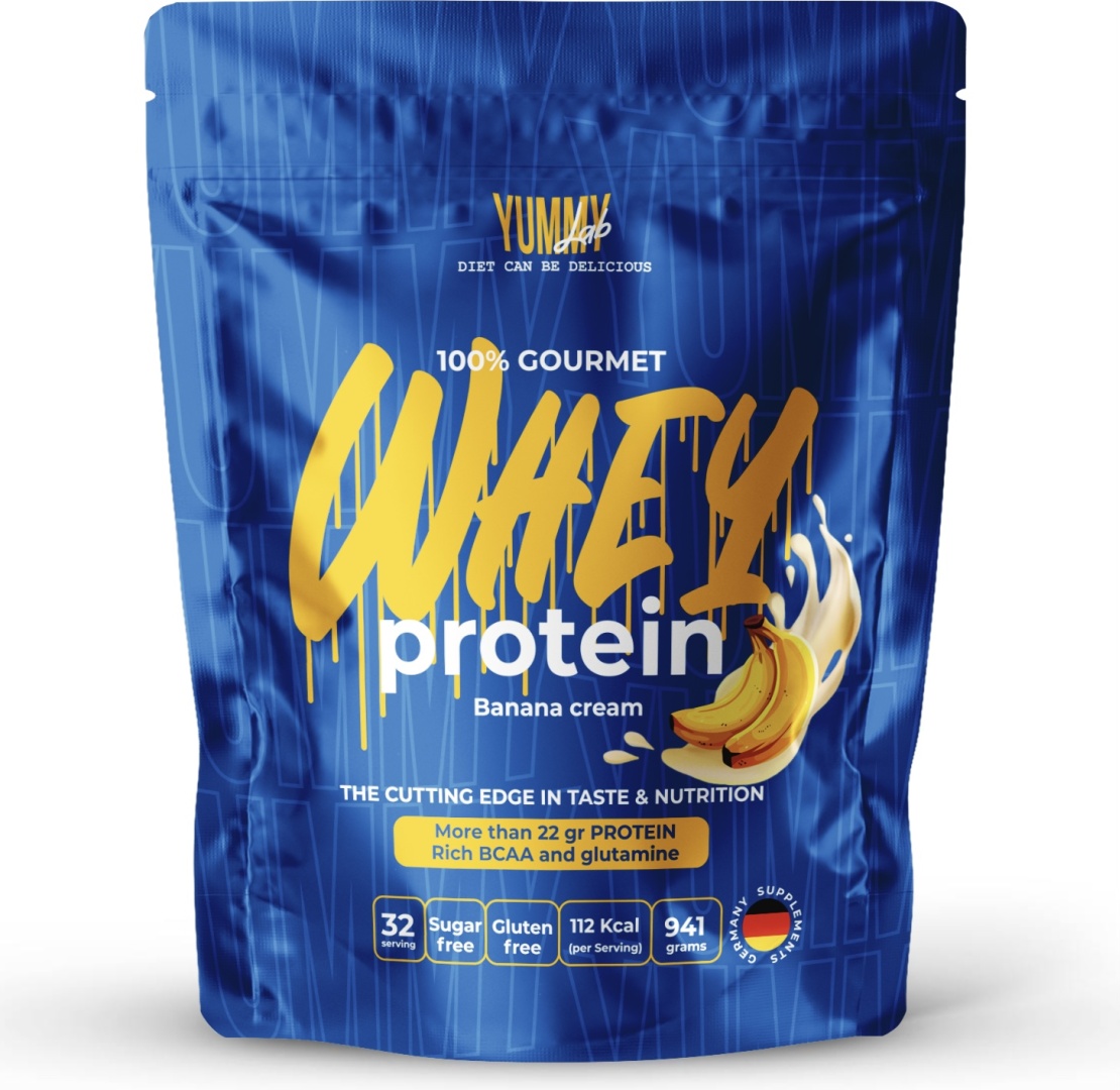 Купить Протеин YummyLab 100% gourmet WHEY PROTEIN банан 950 г в Алматы ...