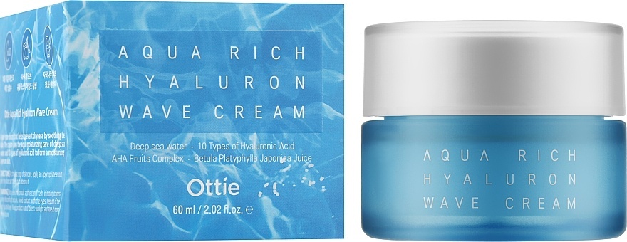 Купить Ottie крем-гель Aqua Rich Hyaluron Wave Cream для лица, для зоны ...