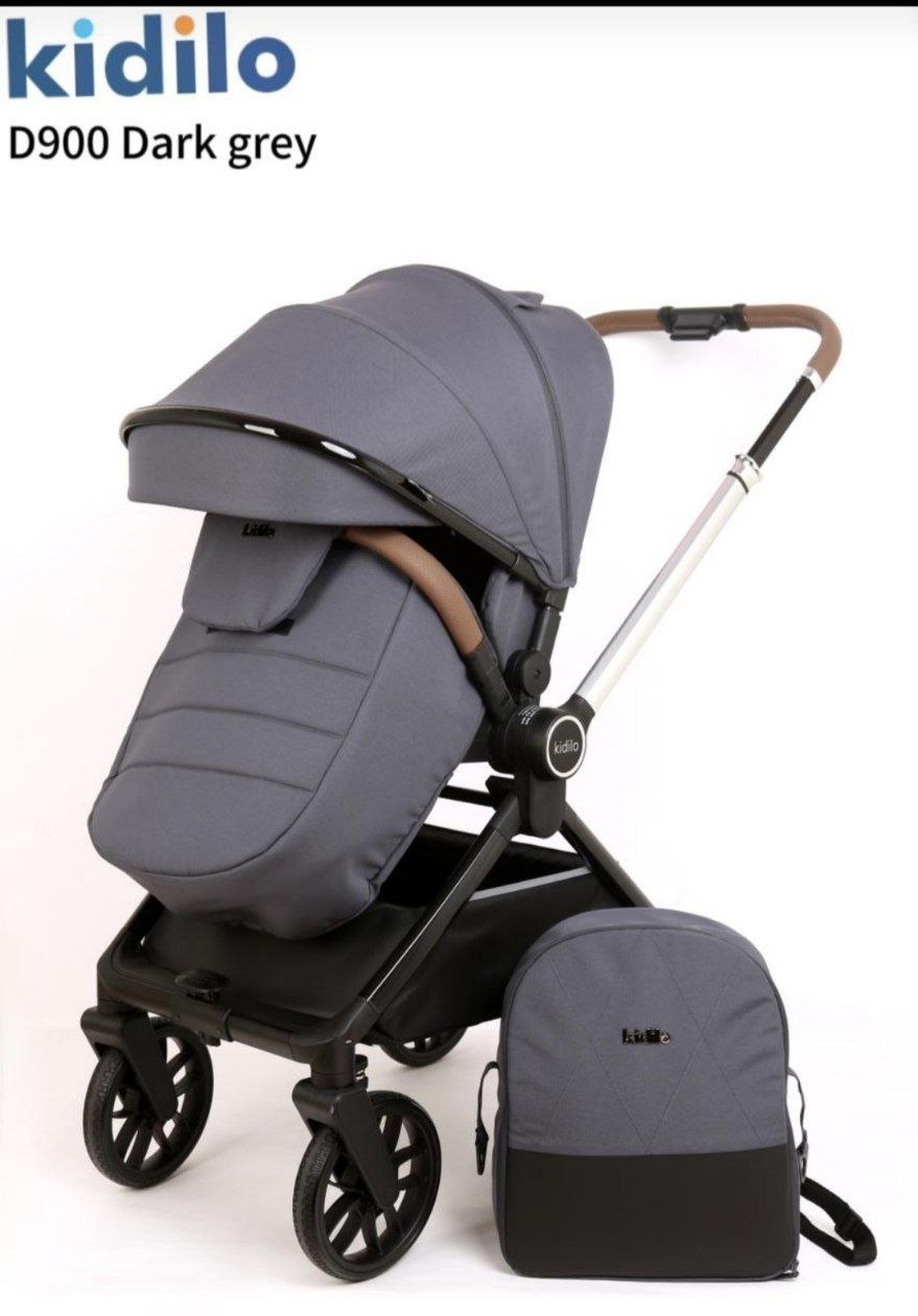 Купить Коляска прогулочная Kidilo D900, темно-серый в Алматы – Магазин на Kaspi.kz
